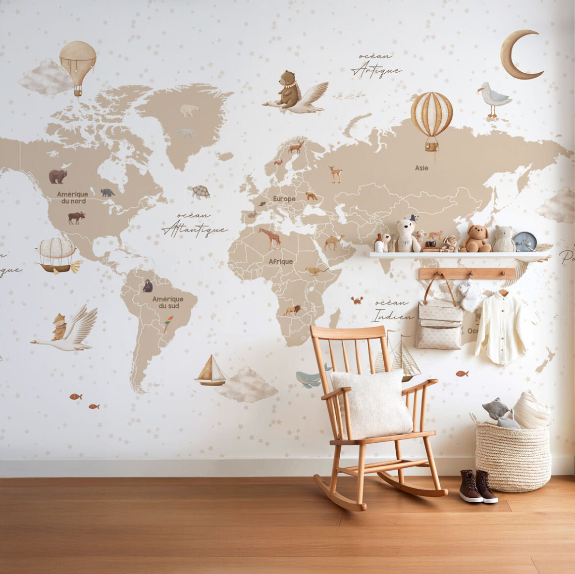 Papier Peint Enfant Carte Du Monde
