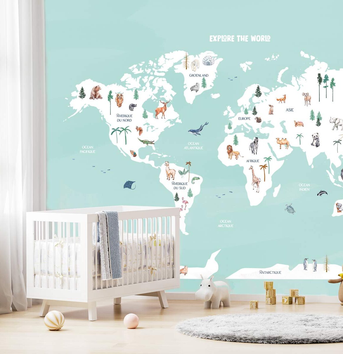Papier Peint Enfant Carte Du Monde